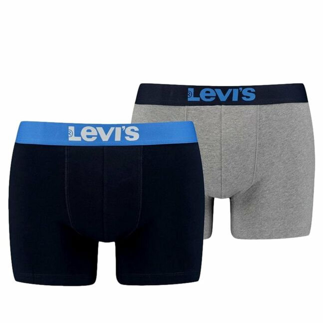 LEVIS MEN SOLID BASIC BOXER 2P