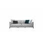 Albero 3 Seater Sofa (559) - Jasmine Plain Light Grey [Black Wooden Leg]