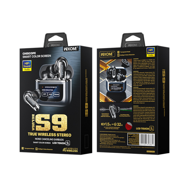 WEKOME Smart Color Screen True Wireless Noise Cancelling Bluetooth ...
