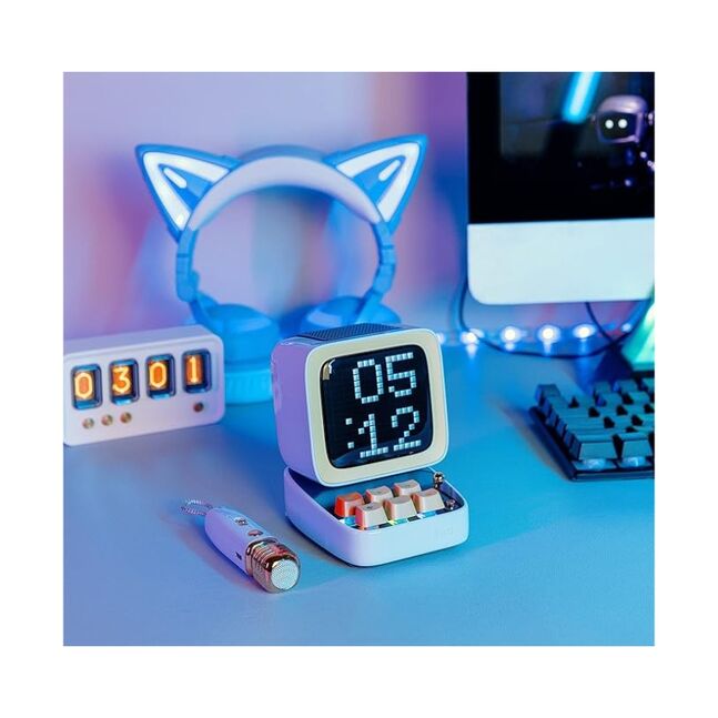 Divoom Ditoo Mic the Retro Pixel Art Portable Speaker Blue