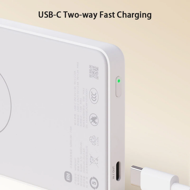 Xiaomi Magnetic Charger 5000mah 7.5w Wpb0507