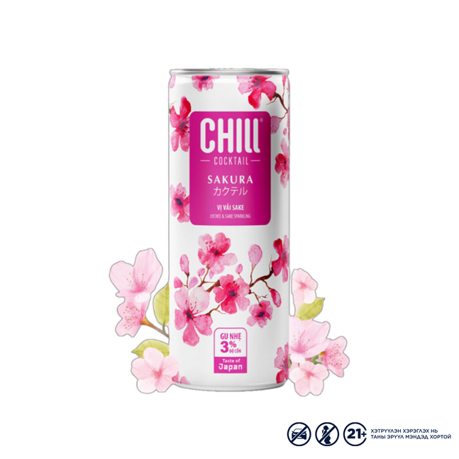 Chill Cocktail Sakura - Lychee & Sake Sparkling