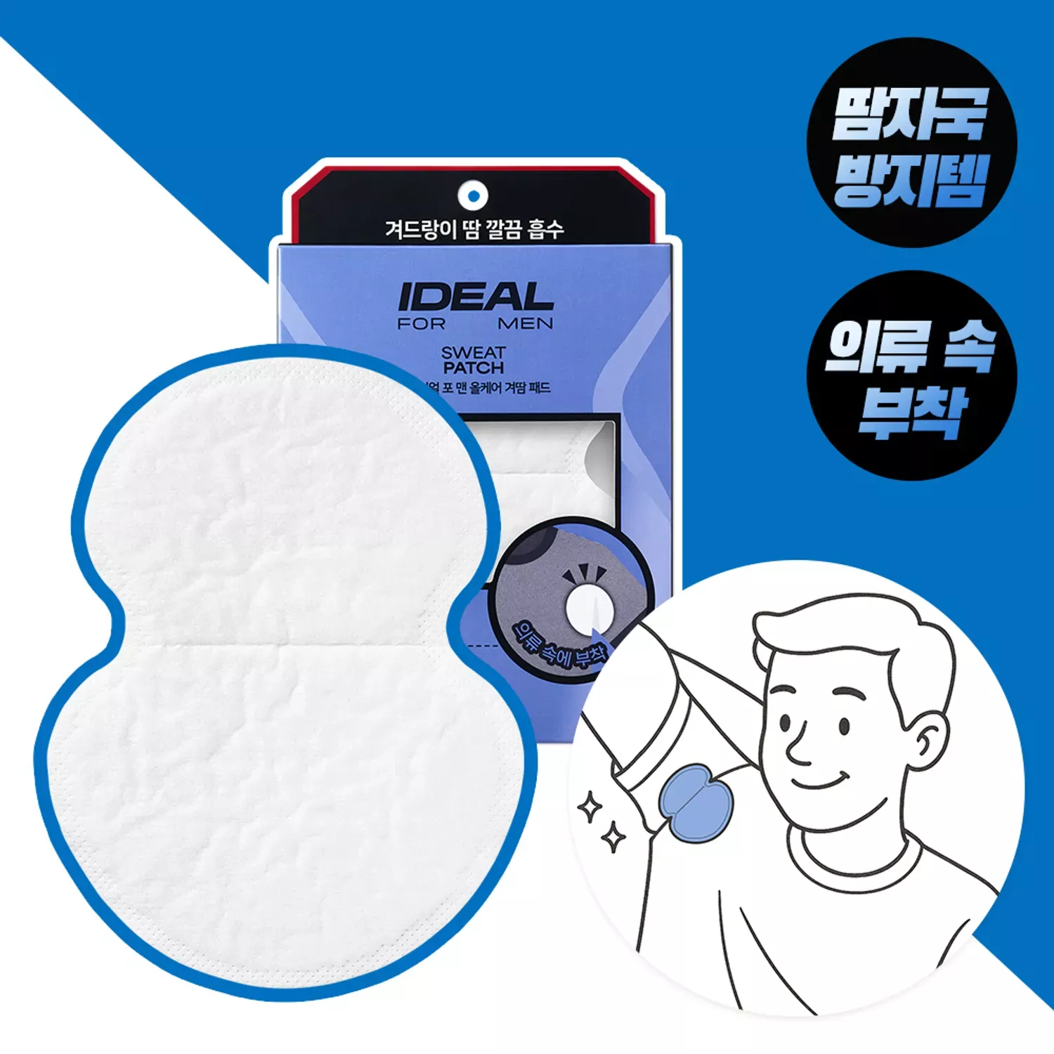 IDEAL FOR MEN Sweat Patch 10ea