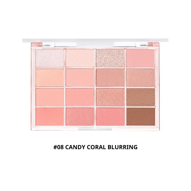 WAKEMAKE Soft Blurring Eye Palette 6 color 08 Candy Coral Blurring